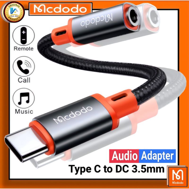 Jual Mcdodo Audio Adapter type C to Aux Jack 3.5mm Splitter converter | Shopee Indonesia