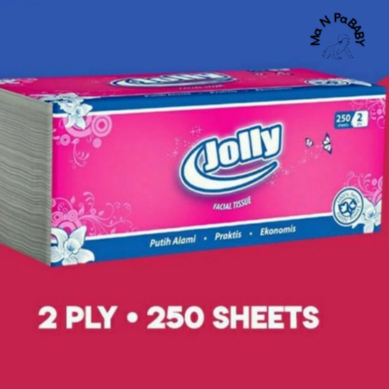 Jual JOLLY FACIAL TISSUE 250 SHEETS- 2 PLY MURAH ( isi 2 pack ...