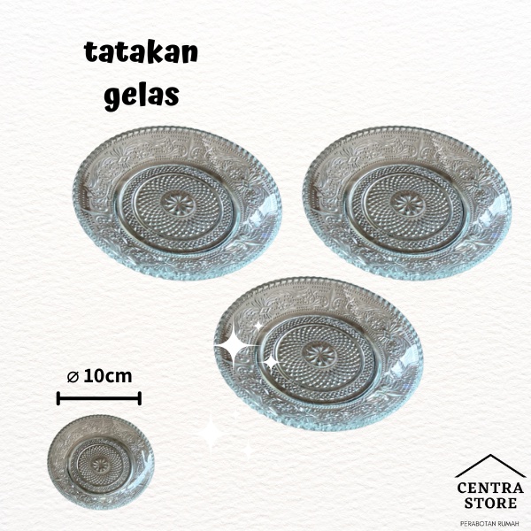 Jual Tatakan Gelas Beling Alas Piring Kaca Kecil -Diameter 10cm ...