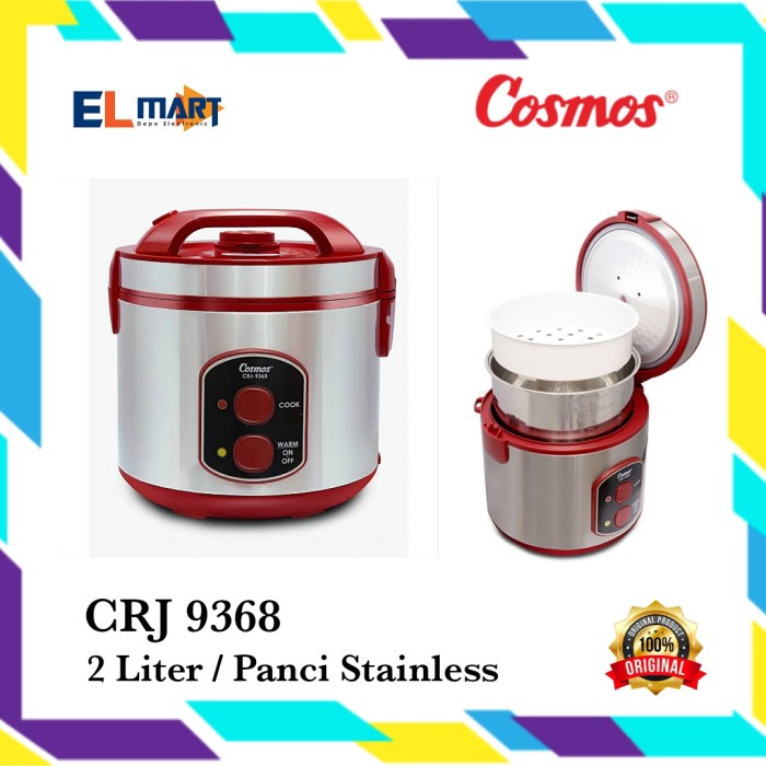 Jual Cosmos Magic Com 2 Liter Stainless CRJ 9368 CRJ9368 Rice Cooker ...