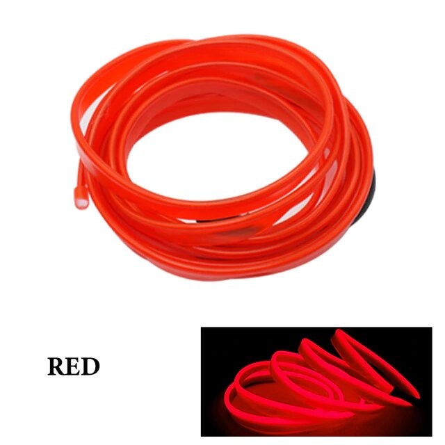 Jual Lampu LED Strip Neon Glow Light EL Wire Flexible CCFL Harga Per ...