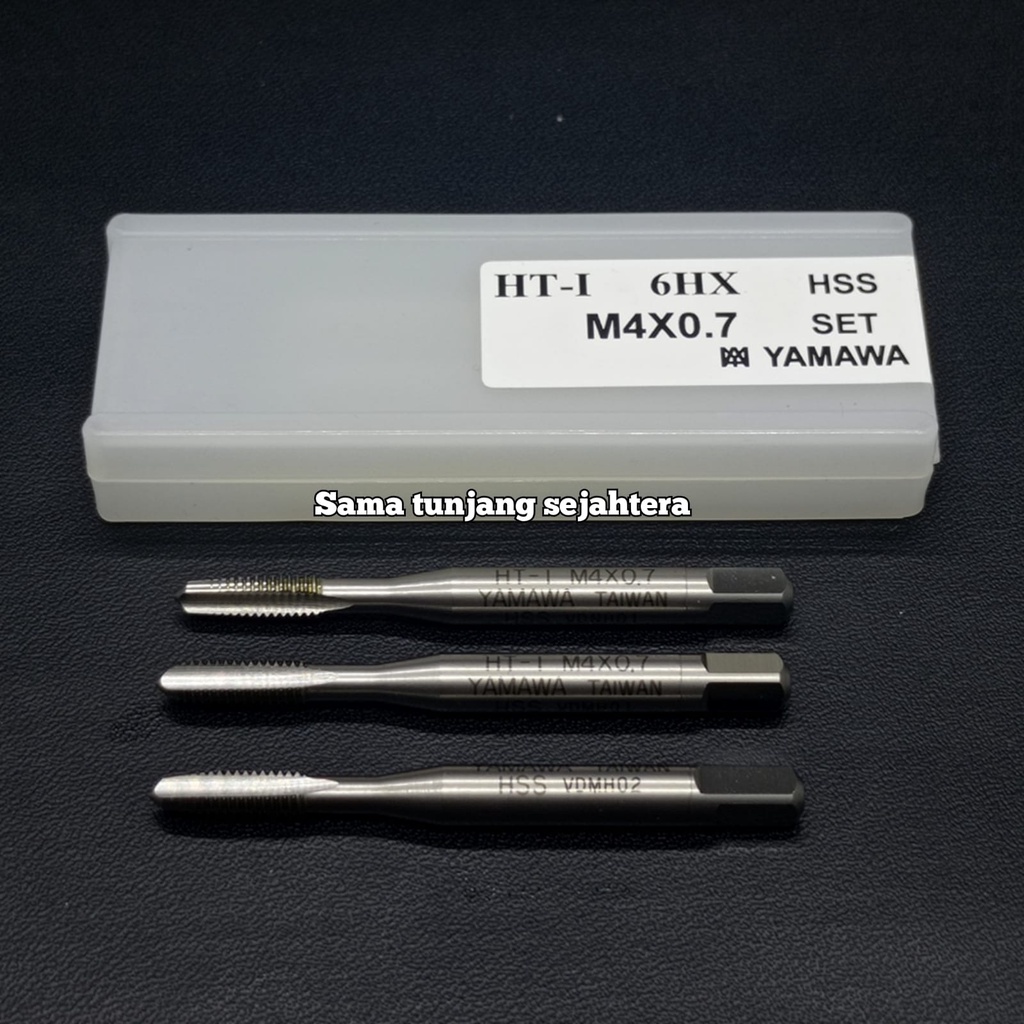 Jual YAMAWA HAND TAP M4 X 0.7 HSS ORIGINAL HARGA PER SET ISI 3 PCS | Shopee Indonesia