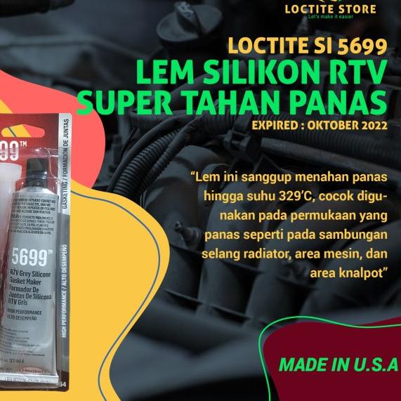 Jual LEM SILIKON GASKET RTV UNTUK PAKING DAN RADIATOR LOCTITE SI 5699 ...