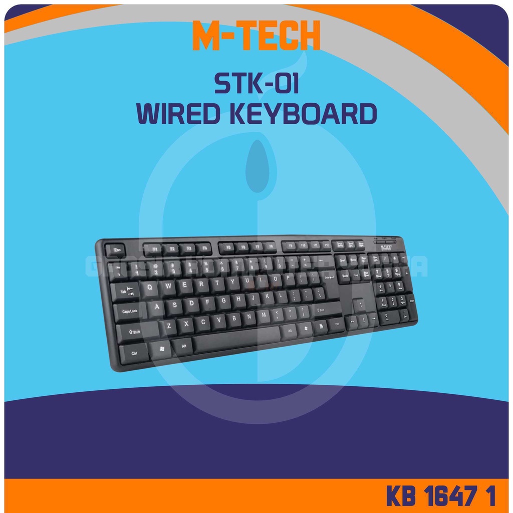 Jual M-Tech STK-01 Ergonomic Design USB Wired Keyboard | Shopee Indonesia