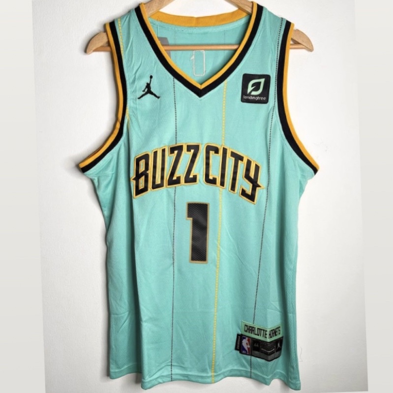 Jual JERSEY BASKET NBA CHARLOTTE HORNETS BUZZ CITY #1 LAMELO BALL TOSCA ...
