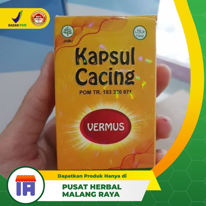Jual KAPSUL CACING VERMUS ISI 12 KAPSUL EKSTRAK CACIN KAPSUL PENURUN ...