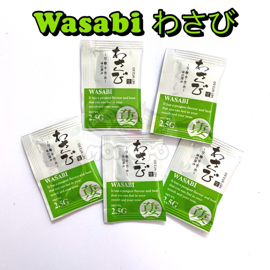 Jual Wasabi Sachet Pasta 2,5 gram TERMURAH original sushi snack wasabi ...