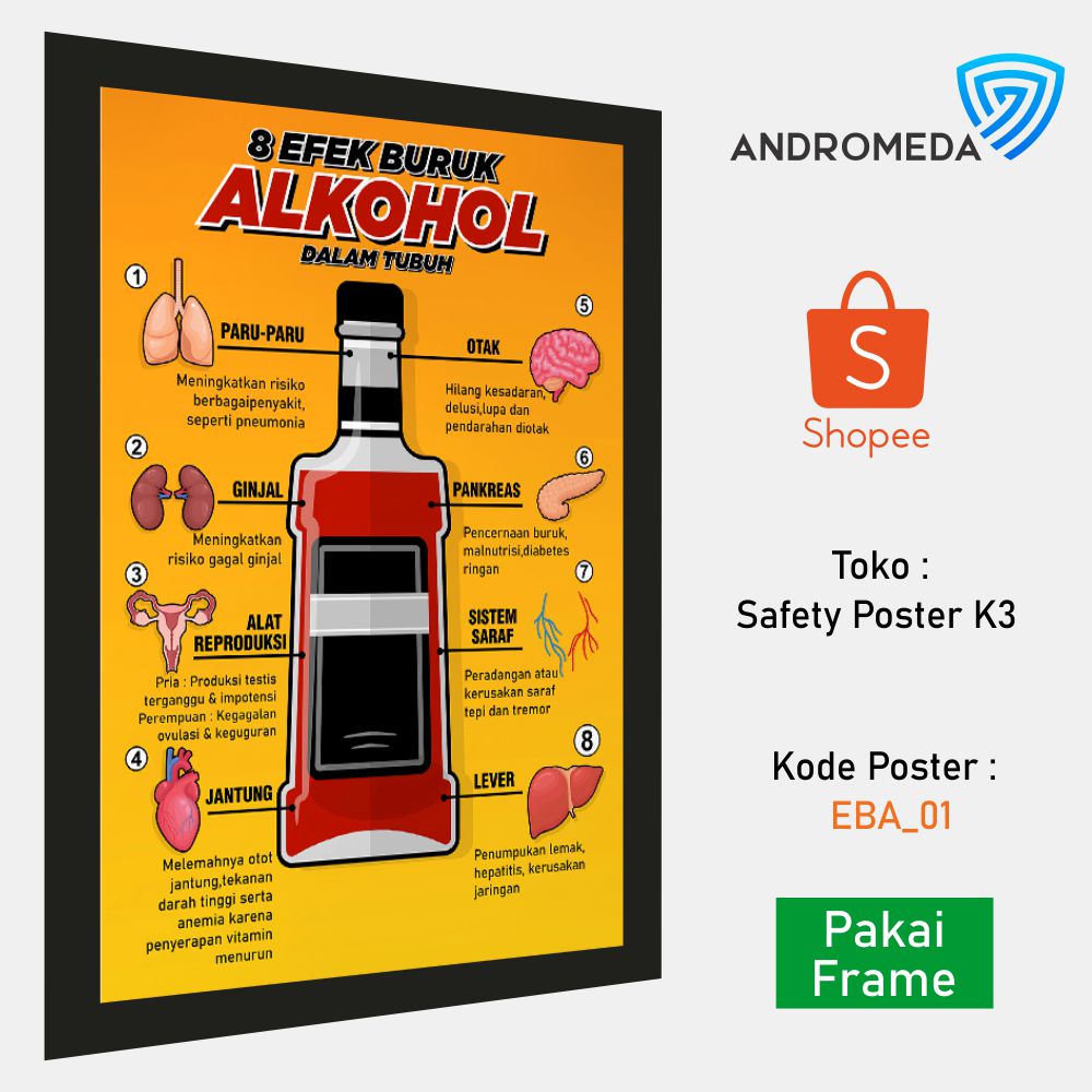 Jual Safety Poster K3 : Efek Buruk Alkohol | Shopee Indonesia