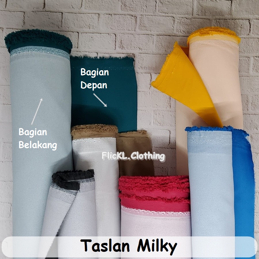 Jual Kain Taslan Milky Bahan Taslan Akrilik Taslan Lem Putih Parasit ...