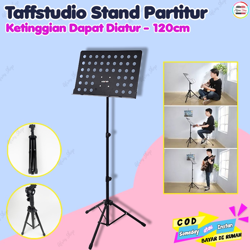 Jual Stand Partitur Musik Portable Stand Buku Musik Lipat Stand ...