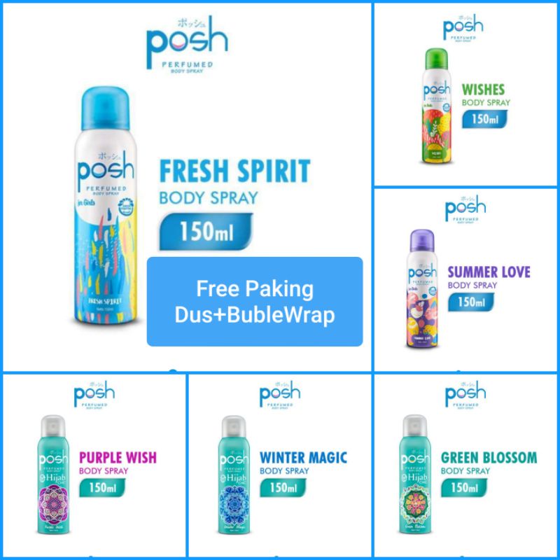 Jual Posh Women Body Spray Parfume Wanita 150 mL/Posh Deodoran Roll on ...