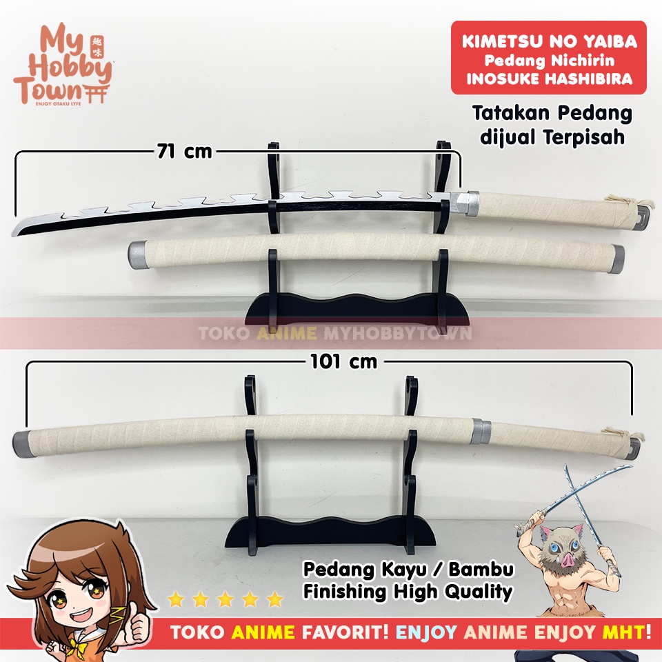 Jual Replika Pedang Bambu Demon Slayer Kimetsu no Yaiba Inosuke ...