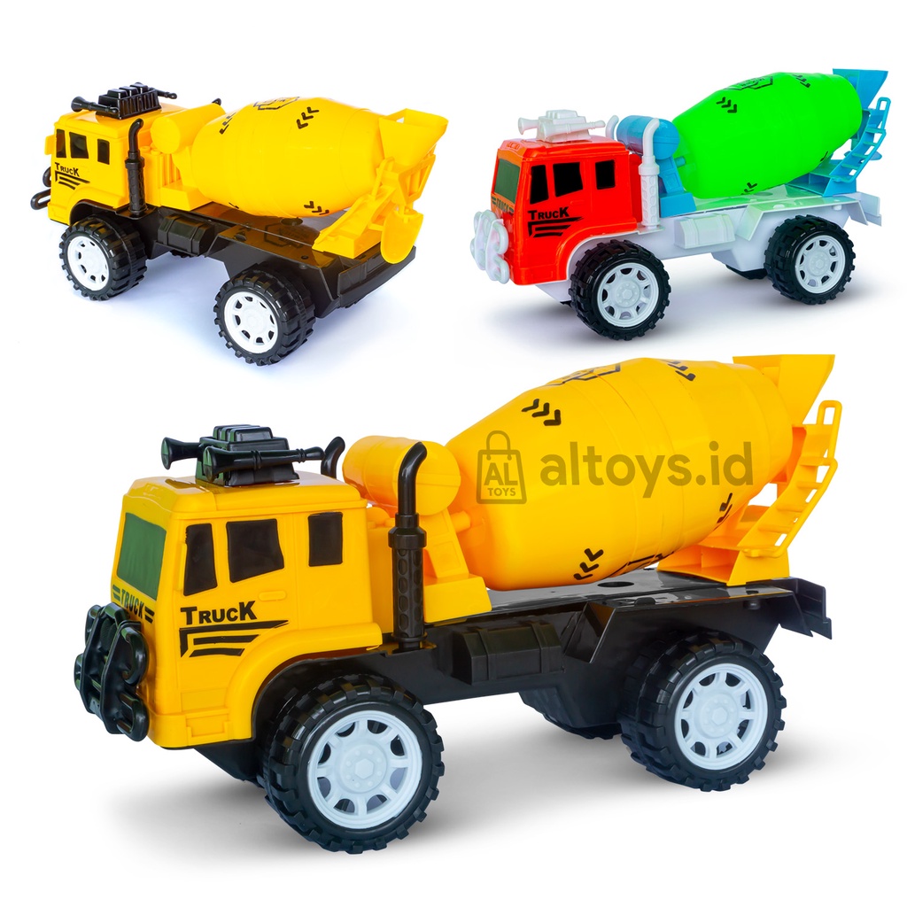 Jual Mainan Mobil Proyek Konstruksi Truck Mixer Molen Semen AK04 ...