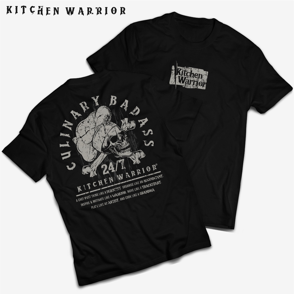 Jual KITCHEN WARRIOR T-Shirt | Kaos Chef | " CULINARY BADASS " | Shopee ...