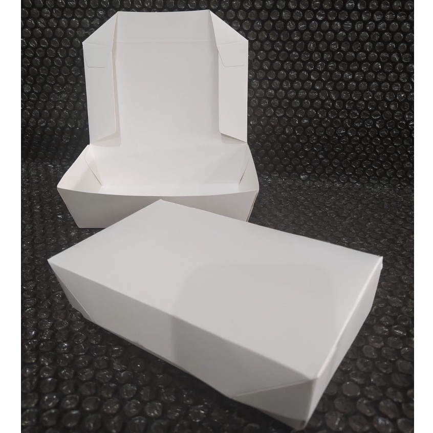 Jual Paper lunch box putih / tempat makan kertas / DK / isi 50 pcs ...