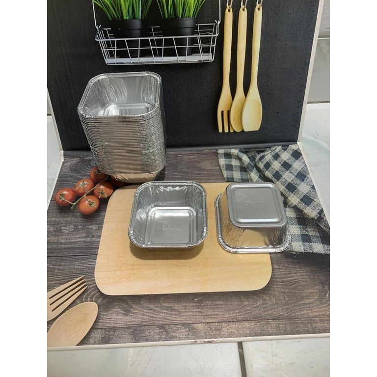 Jual Wadah aluminium foil ox-100 harga untuk isi 100 PCS WADAH TANPA TUTUP/ TAMBAH TUTUP / Wadah ...