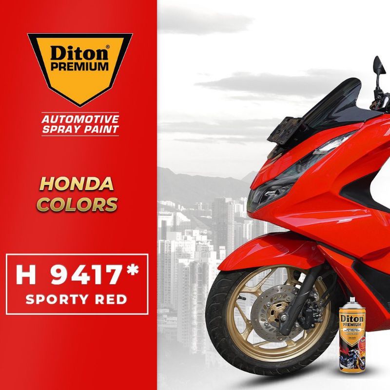 Jual DITON PREMIUM H 9417 SPORTY RED CAT SEMPROT SPRAY PAINT WARNA ...