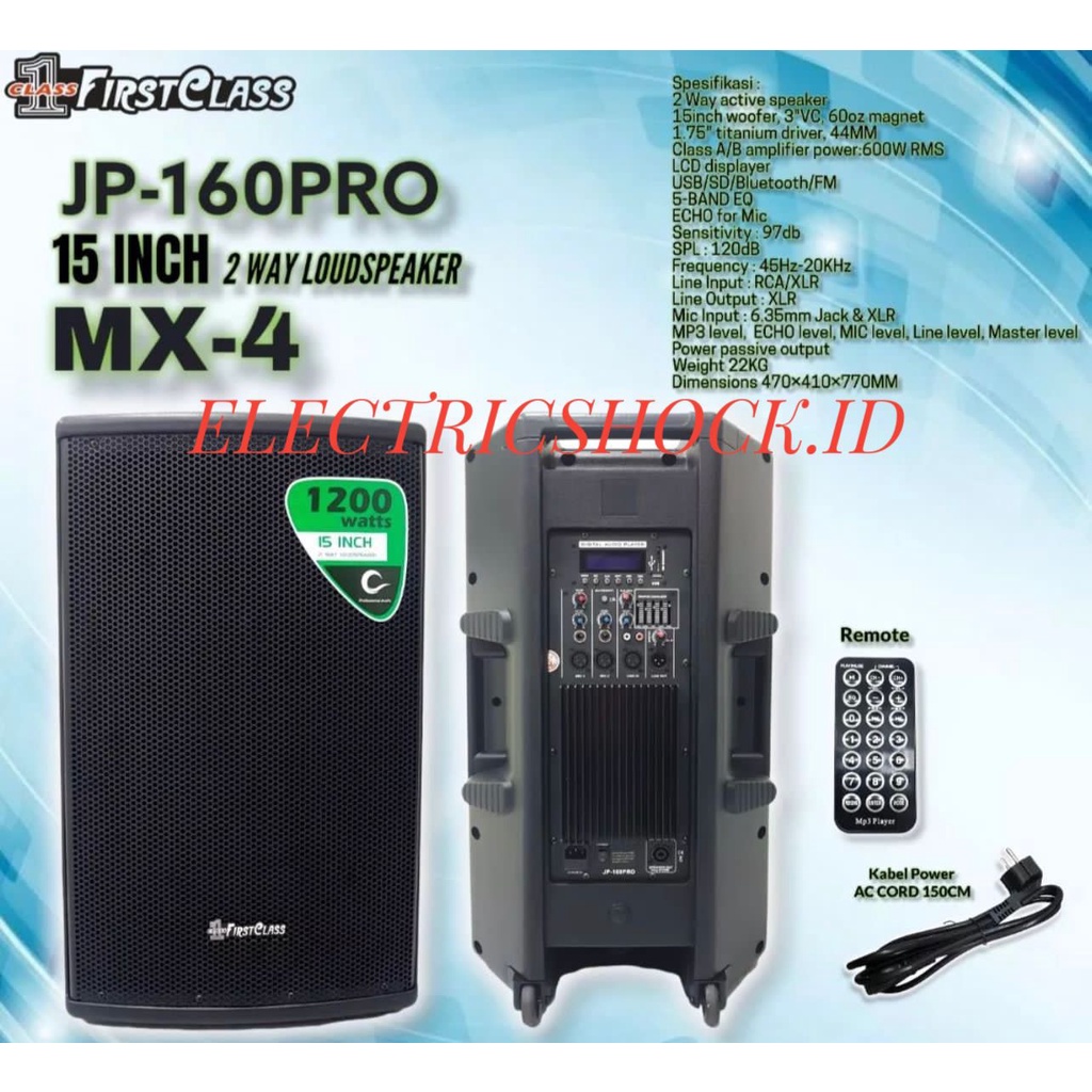 Jual SPEAKER AKTIF FIRST CLASS JP160PRO MX4 / FIRSTCLASS JP 160 PRO MX4 | Shopee Indonesia
