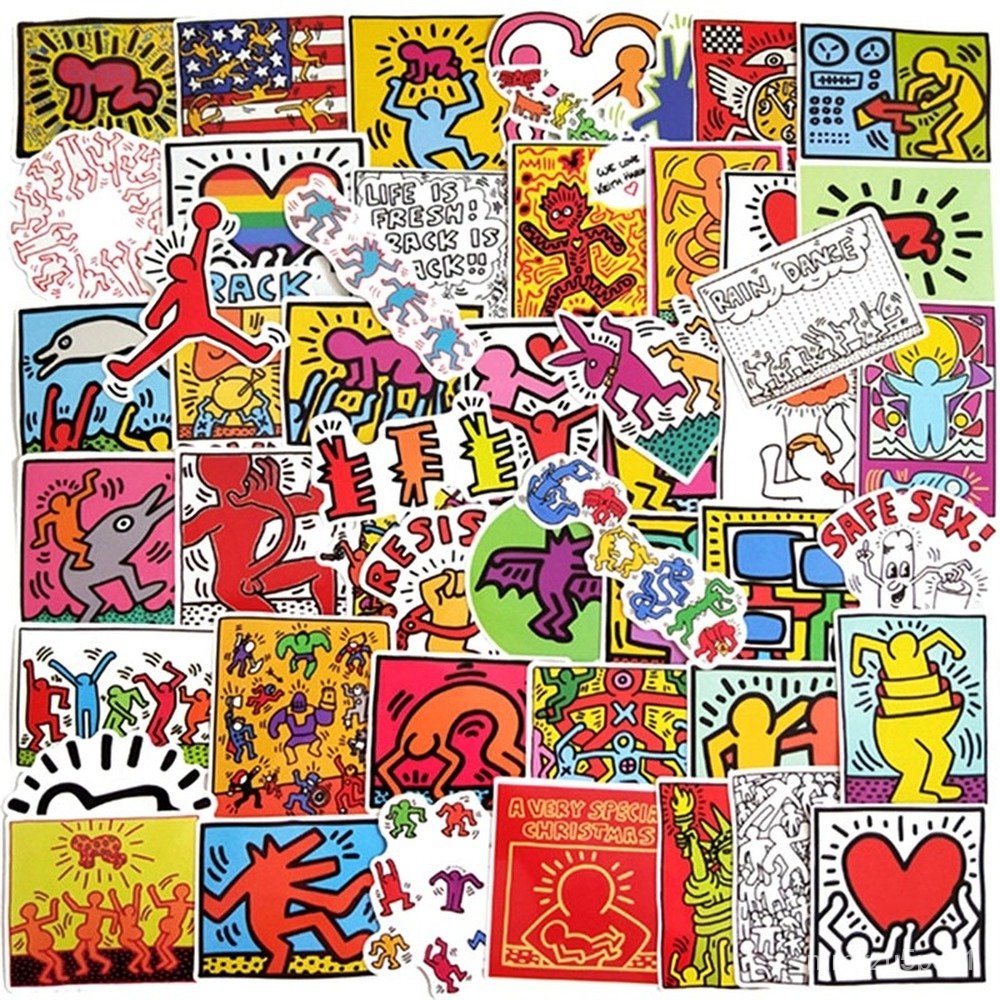 Jual &10/30/50PCS Keith Haring Waterproof Sticker for Decal Laptop ...