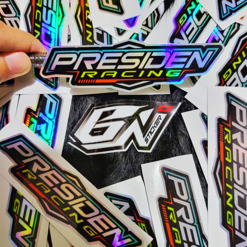 Jual stiker viral sticker kata2 Hologram Presiden Racing | Shopee Indonesia