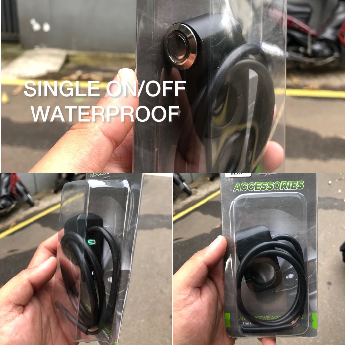 Jual SAKLAR SWITCH PUSH ON/OFF WATERPROOF MOTOR ORIGINAL | Shopee Indonesia