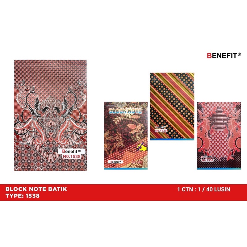 Jual BLOCK NOTE BATIK BENEFIT A5 / blok note garis murah | Shopee Indonesia