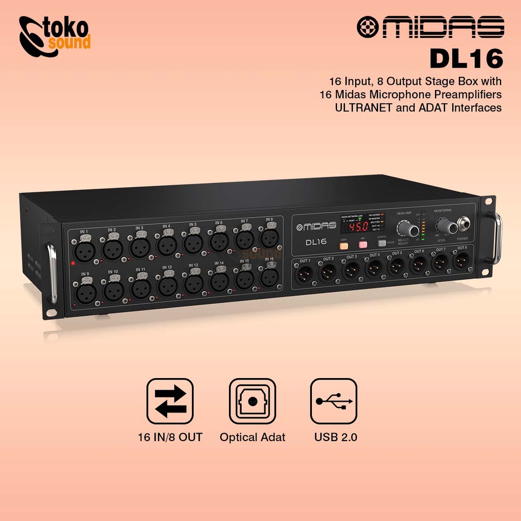 Jual Midas DL16 - 16 Input 8 Output Stage Box | Shopee Indonesia