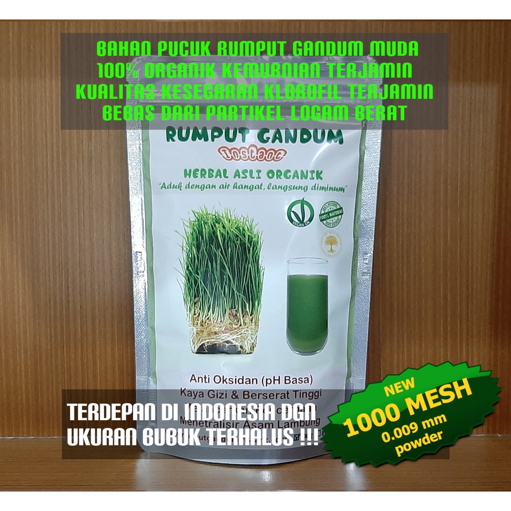 Jual Rumput Gandum Instant Bubuk Ekstrak (Wheatgrass + Barleygrass ...