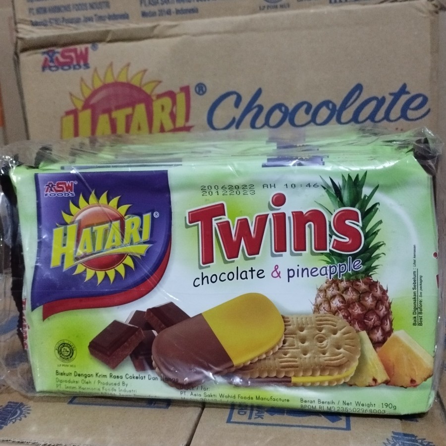 Jual hatari twins chocolate & pineapple 190gr | Shopee Indonesia