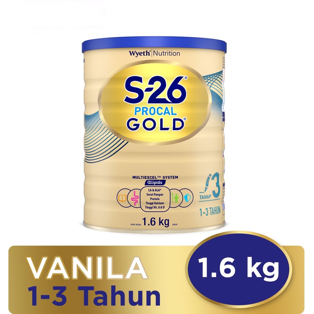 Jual S-26 Procal Gold 1600 gr Tahap 3 1,6 kg usia 1 - 3 Tahun Kaleng Besar Bandung | Shopee ...