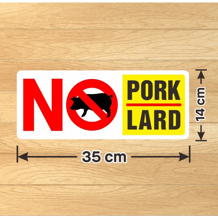 Jual Label Sticker No Pork No Lard Stiker Sign Halal Tidak Mengandung ...