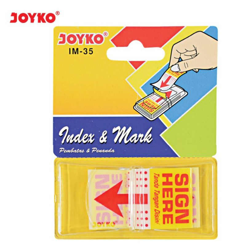 Jual Index & Mark Sign Here penanda Tanda Tangan - Joyko IM-35 | Shopee ...