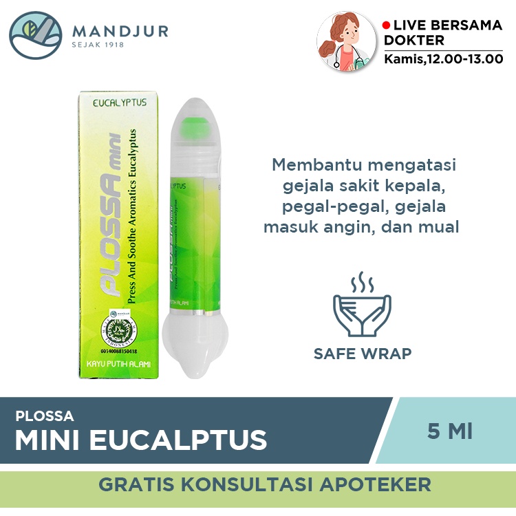 Jual Plossa Mini Minyak Angin Aromatherapy Eucalyptus | Shopee Indonesia
