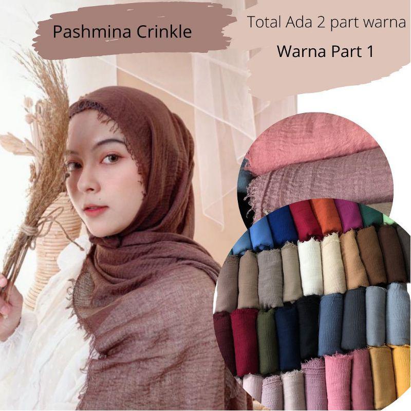 Jual PASHMINA CRINKLE CRIMP COTTON SHAWL HIJAB PASMINA CRINKLE RAWIS KUSUT Factory Outlet FAME ...