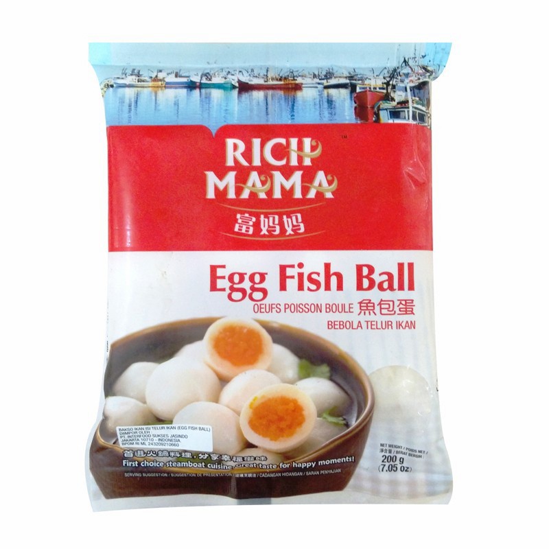 Jual Bakso Telur Ikan/Rich Mama Egg Fish Ball 200 gr Frozen Food Enak ...