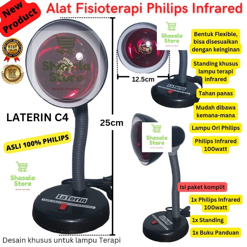 Jual [𝑷𝑹𝑶𝑴𝑶] Alat fisioterapi set Lampu Terapi infra red infra merah ...