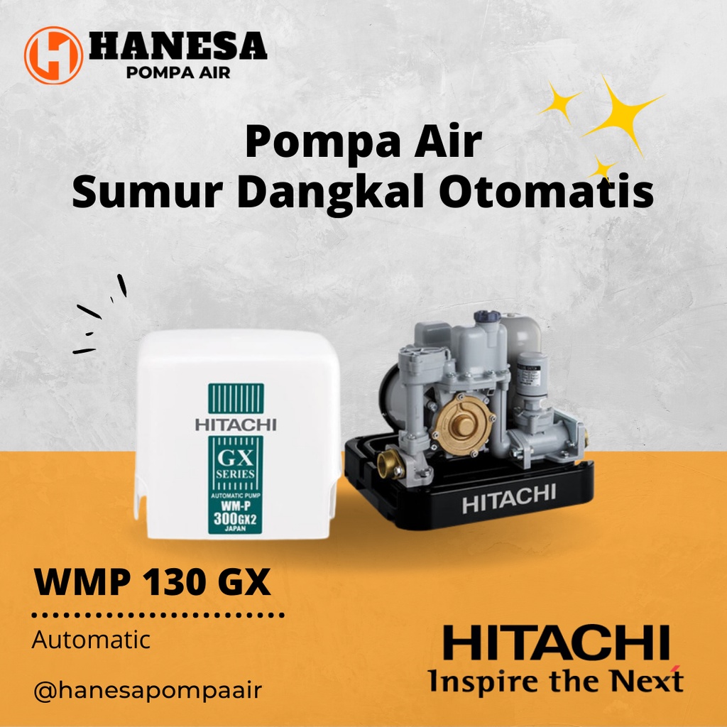 Jual Hitachi WMP 130 GX Pompa Air Sumur Dangkal Otomatis | Shopee Indonesia