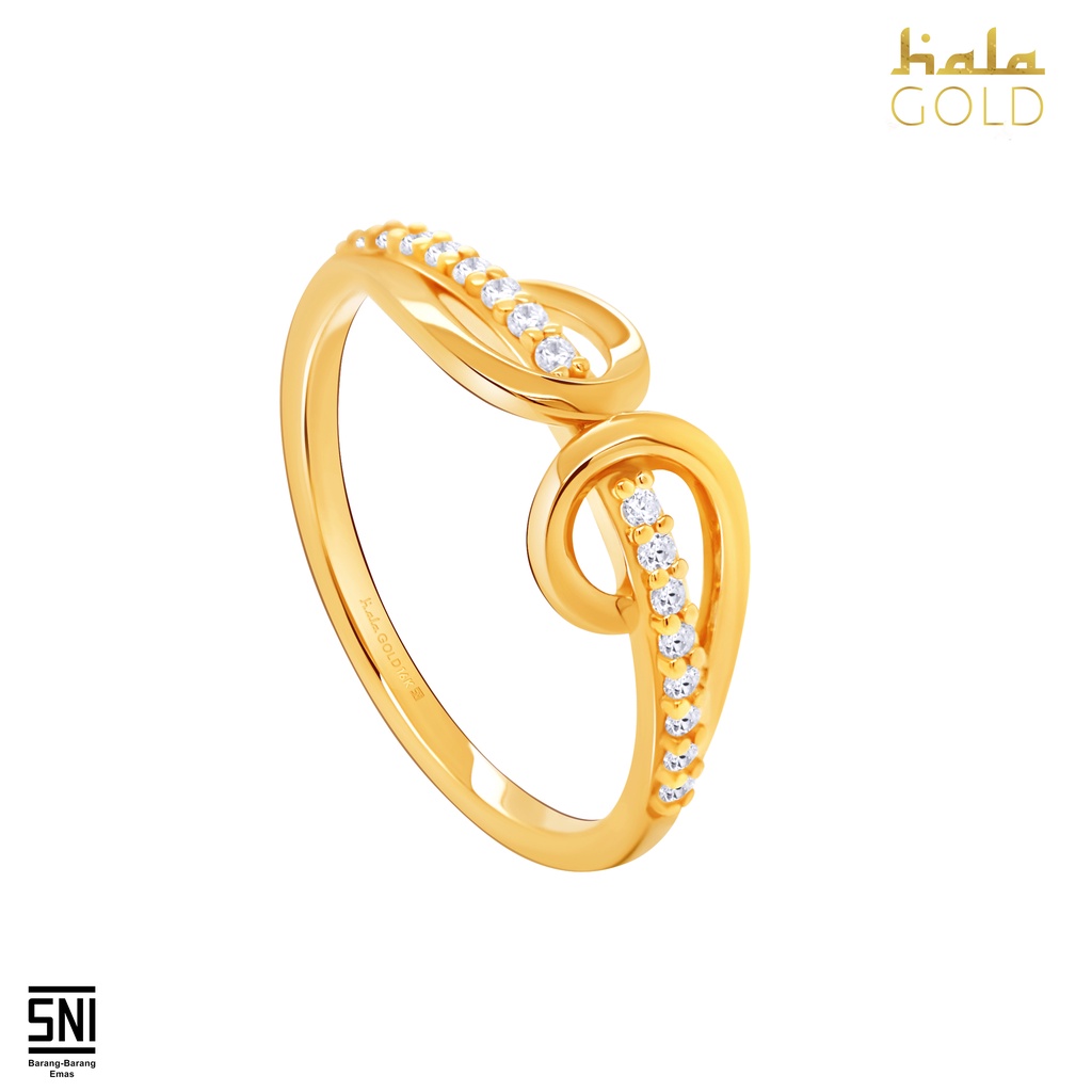 Jual Hala Gold Ladies Ring / Cincin N + box | Shopee Indonesia
