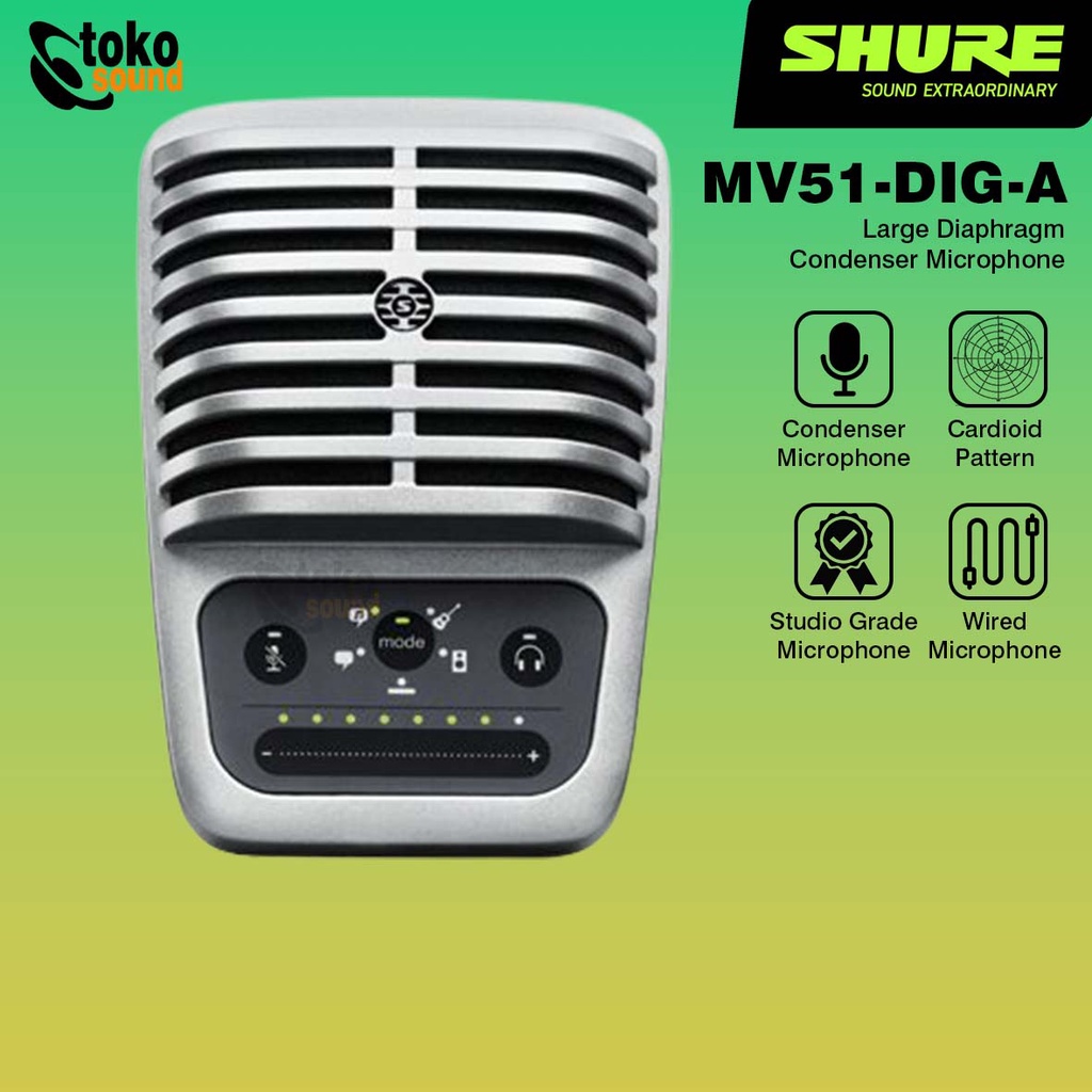 Jual Shure MV51 Large Diaphragm Condenser Microphone | Shopee Indonesia