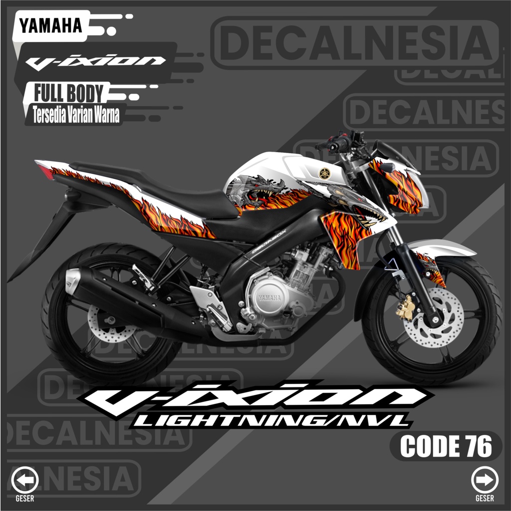 Jual Decalnesia Decal Vixion NVL Lightning New Full Body Stiker 2012 ...