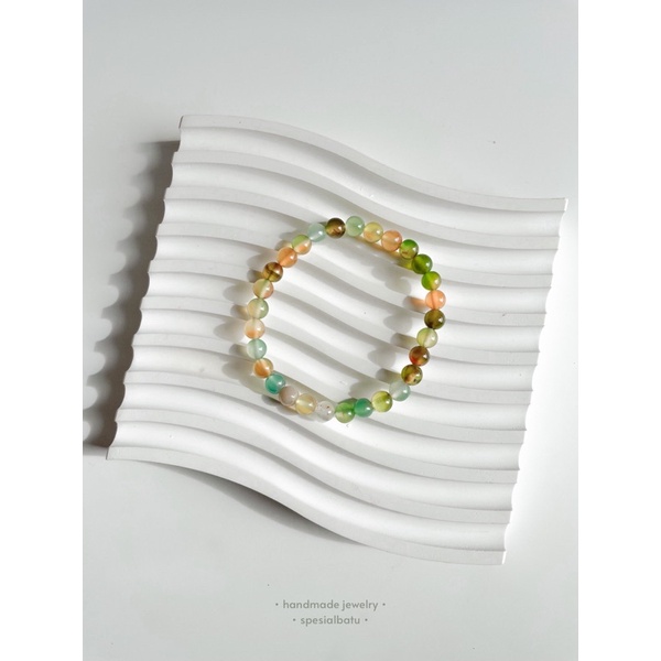 Jual Gelang Batu Alam Giok Kristal Asli Wanita Stone Crystal Bracelet ...