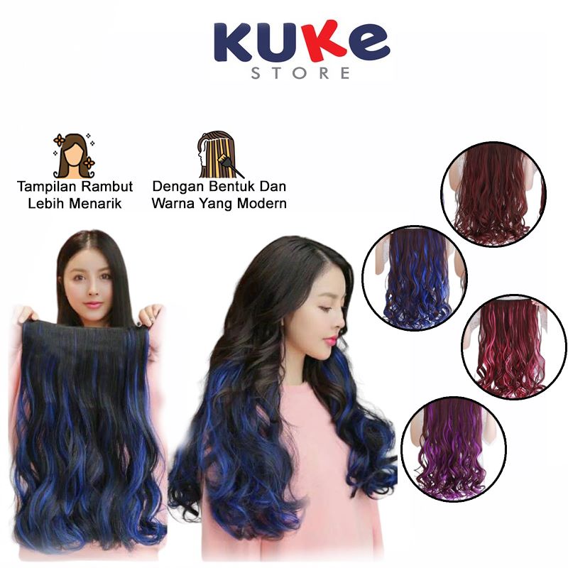 Jual KUKE HAIRCLIP RAMBUT PALSU WANITA H8011 / HAIR CLIP RAMBUT SAMBUNG ...