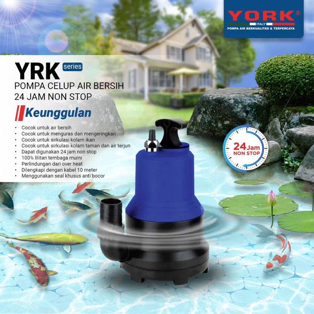 Jual York Pompa Celup Air Bersih 24 Jam Non Stop | Shopee Indonesia