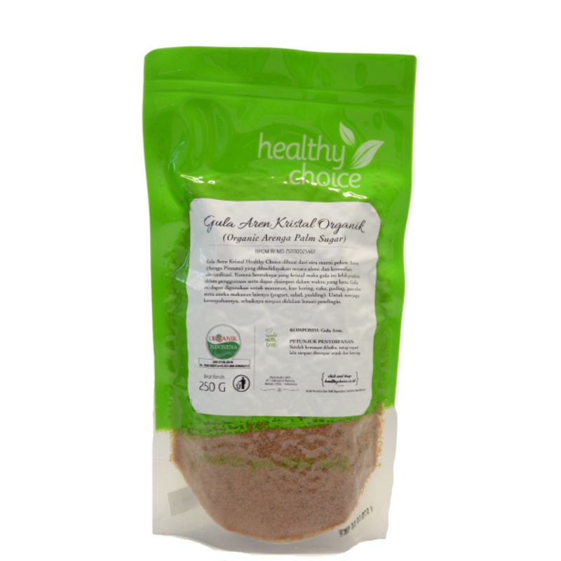 Jual Healthy Choice Gula Aren Kristal Organik 250 gr | Shopee Indonesia