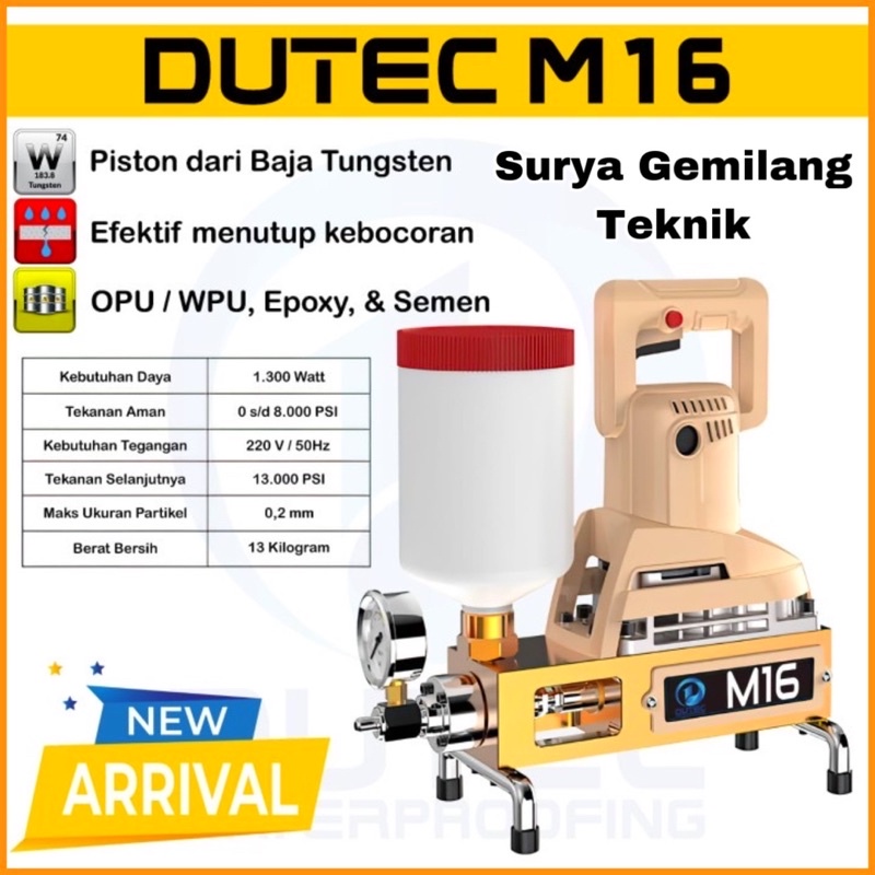 Jual MESIN INJEKSI SEMEN, PU, EPOXY TYPE M-16 ALAT INJEKSI BETON ...
