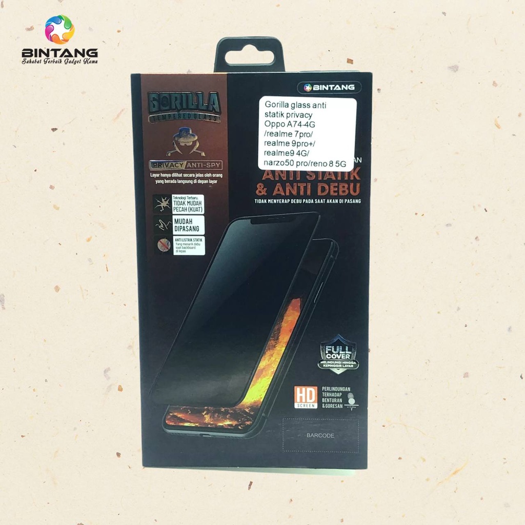 Jual ANTI GORES GORILLA GLASS ANTI STATIK PRIVACY REDMI NOTE 10 NOTE 10S | Shopee Indonesia