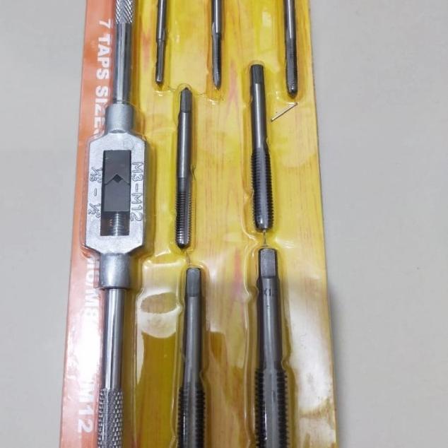Jual Tap Senai Set - Mata Bor Pembuat Baut Drat Dalam - Tap Set 8 Pcs ...