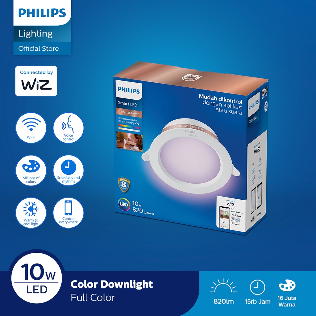 Jual Philips Smart WiFi Downlight 10W Tunable White and Color | Shopee ...