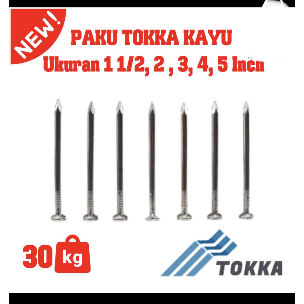 Jual Paku merk Tokka Paku Kayu Triplek 30kg 1 Dus Gojek Grab | Shopee ...