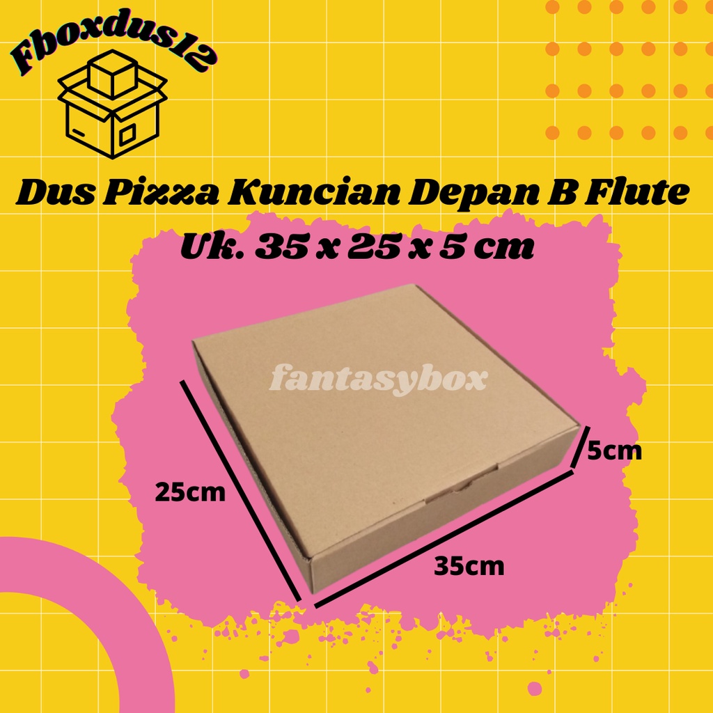 Jual Kardus/Dus/Box Pizza- Jam Dinding-Pakaian-Donut Uk.35x25x5CM Polos ...